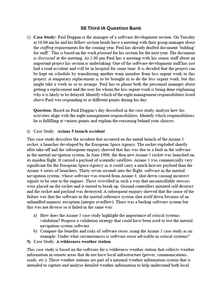 SE IIIrd IA QB Questions | PDF | Reliability Engineering | Simulation