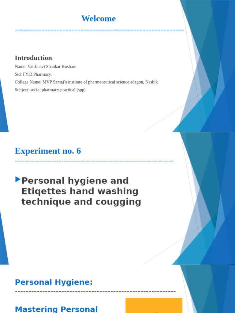 Mastering Hygiene: Hand Washing & Cough Etiquette | PDF | Hand Washing ...