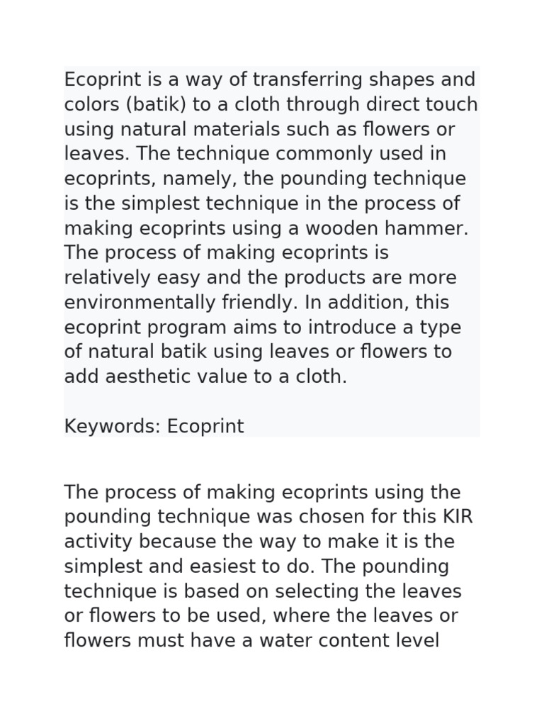 Ecoprint | PDF