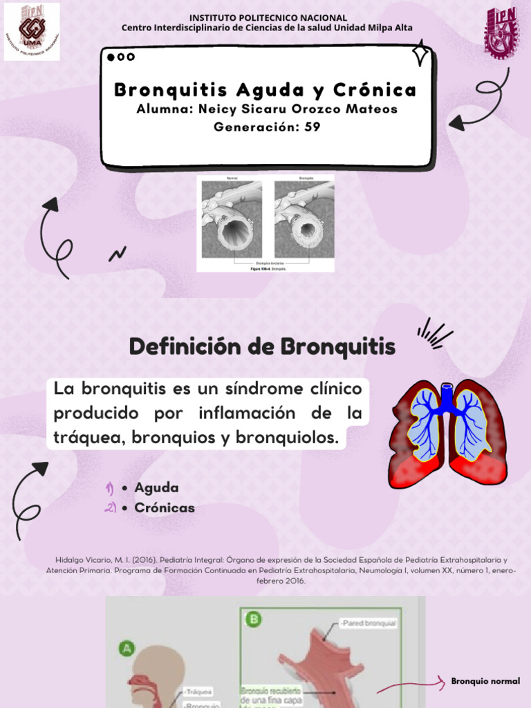 Bronquitis aguda y crónica .pdf | PDF | Bronquitis | Tos
