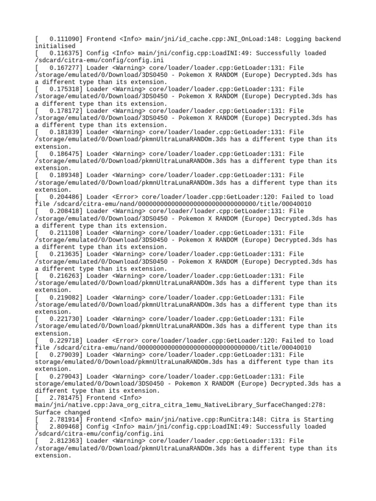 Citra Log.txt.Old | PDF | Computing Platforms | Computer Engineering