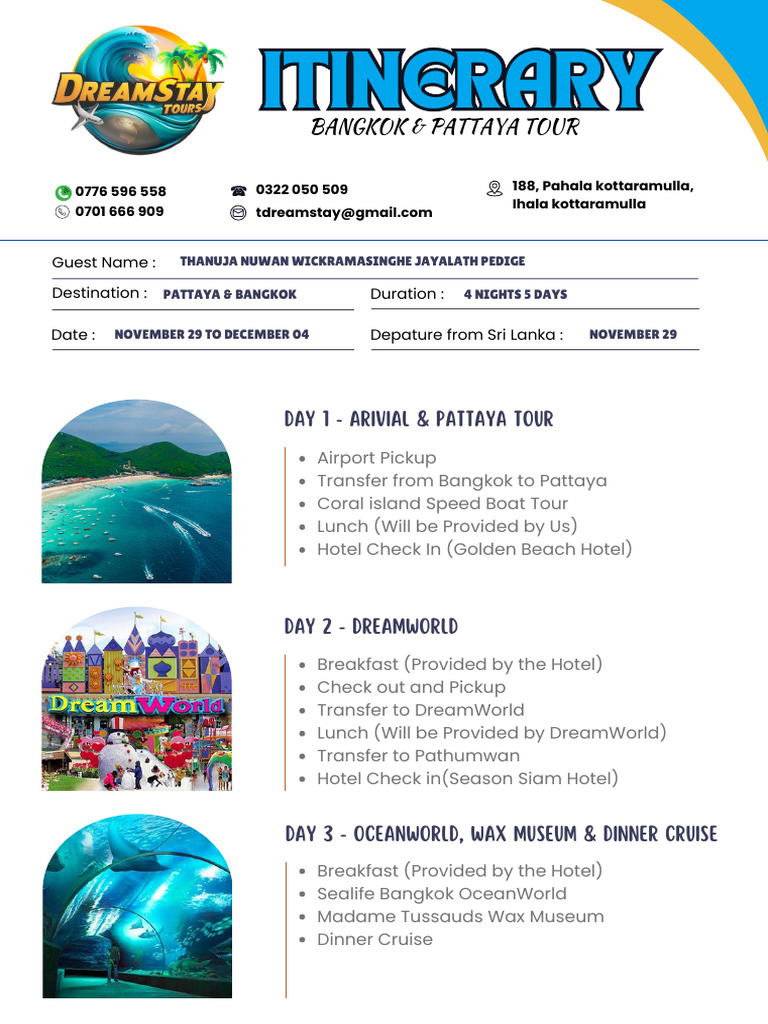 Thanuja Nuwan Wickramasinghe Jayalath Pedige | PDF | Pattaya