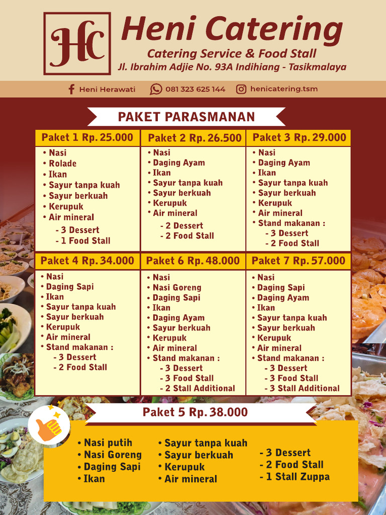 Contoh Brosur Catering | PDF