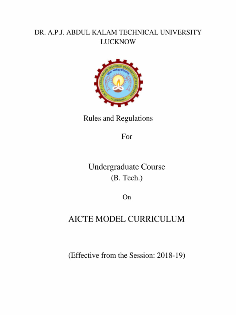 B. Tech. Ordinance - 2018-19 | PDF