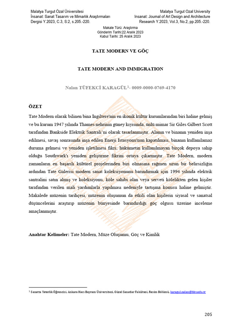 Tate Modern Ve G - (#1408503) - 3614816 | PDF