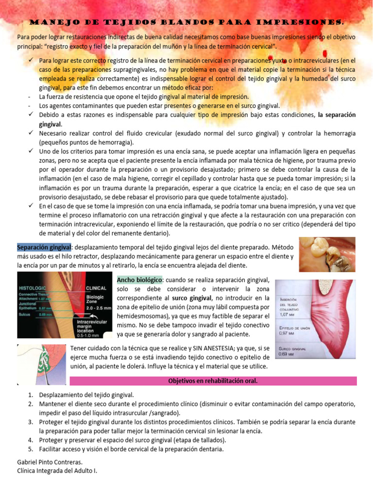 4-Manejo de Tejidos Blandos para Impresiones. | PDF | Odontología