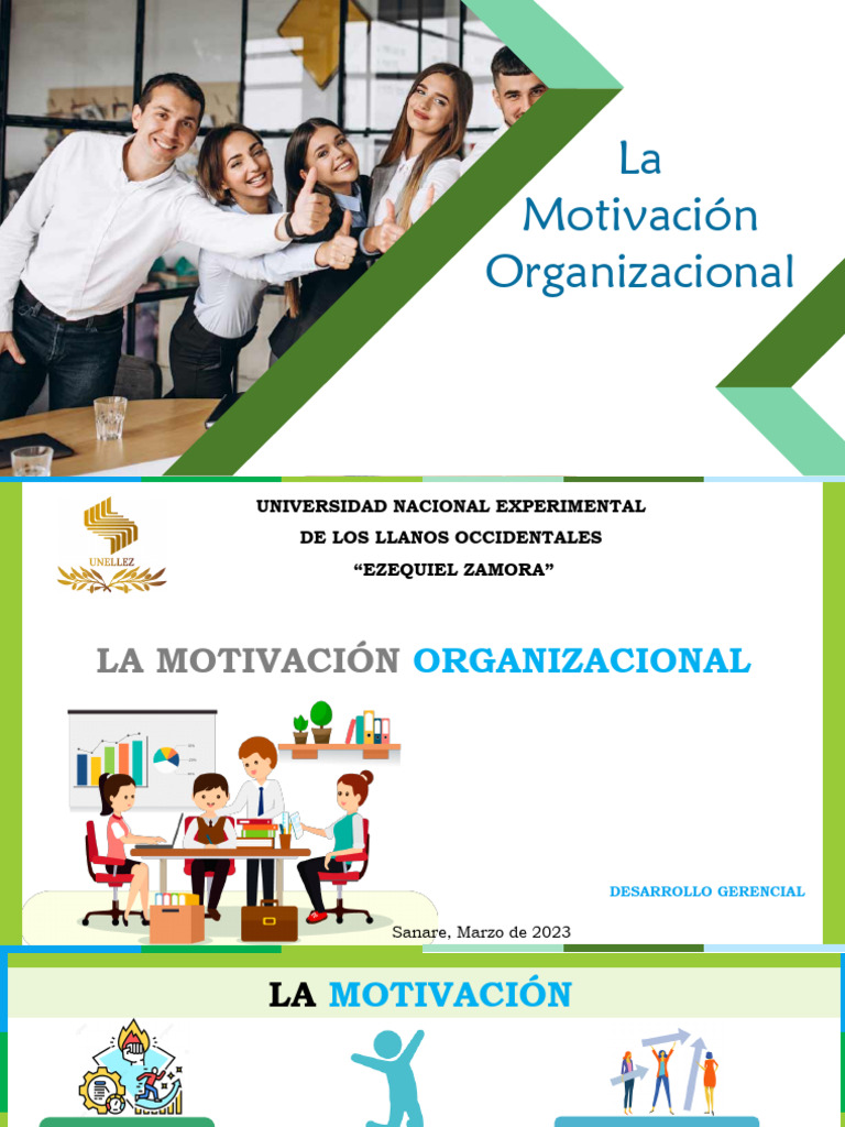 La Motivación Organizacional. Desarrollo Gerencial. Exposición | PDF | Motivacional | Motivación