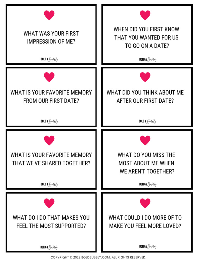 Couples Conversation Cards | PDF