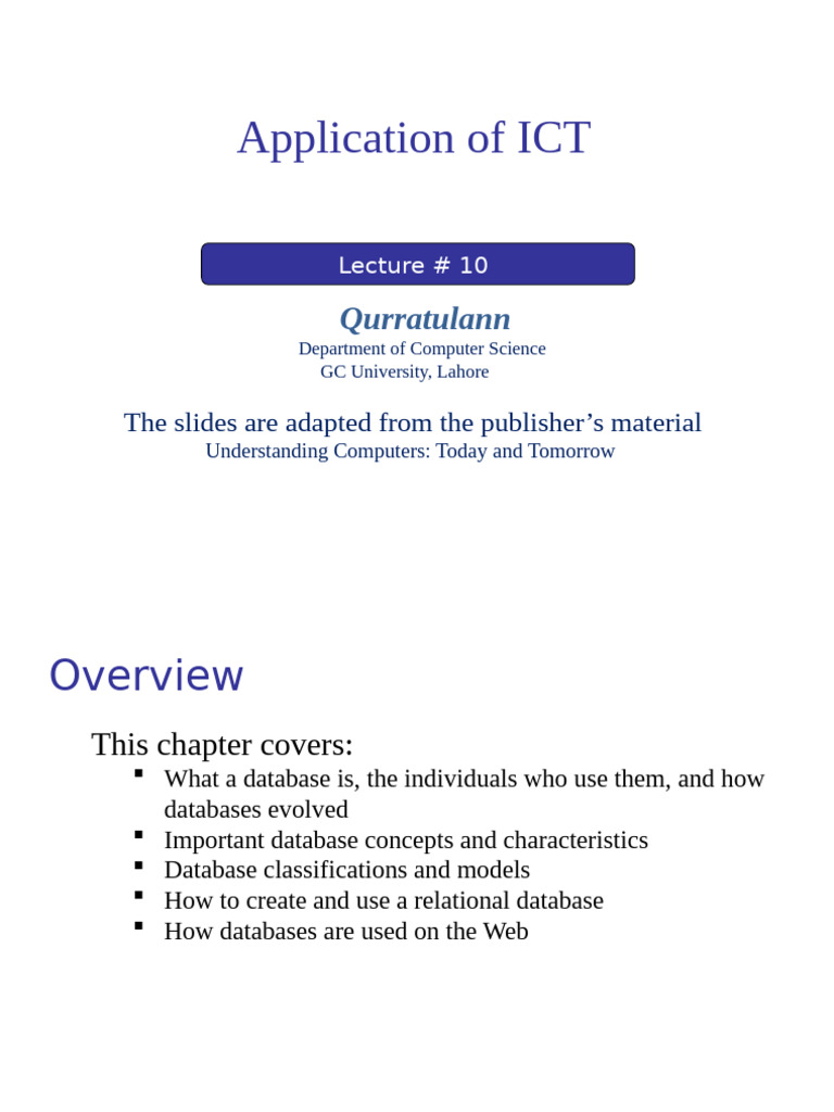Lecture 10 Pdf Databases Relational Database