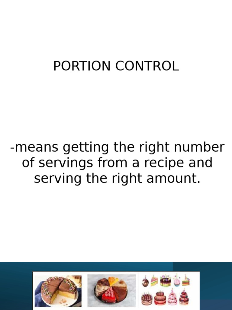 Portion Control | PDF
