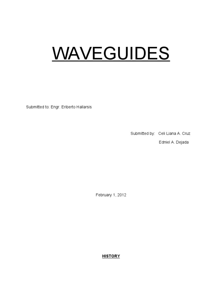 Wave Guides | PDF | Waveguide | Telecommunications Engineering