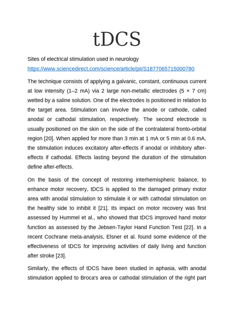 tDCS | PDF