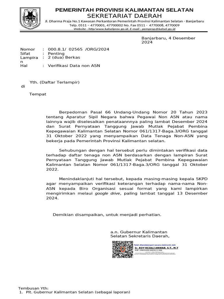 Verifikasi Data Non ASN 2024 Barcode-1 - Sign | PDF