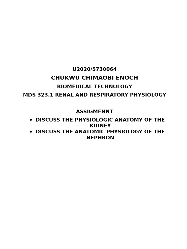 Mds 323.1 Physiologic Anatomy of The Kidney | PDF | Kidney | Urinary System