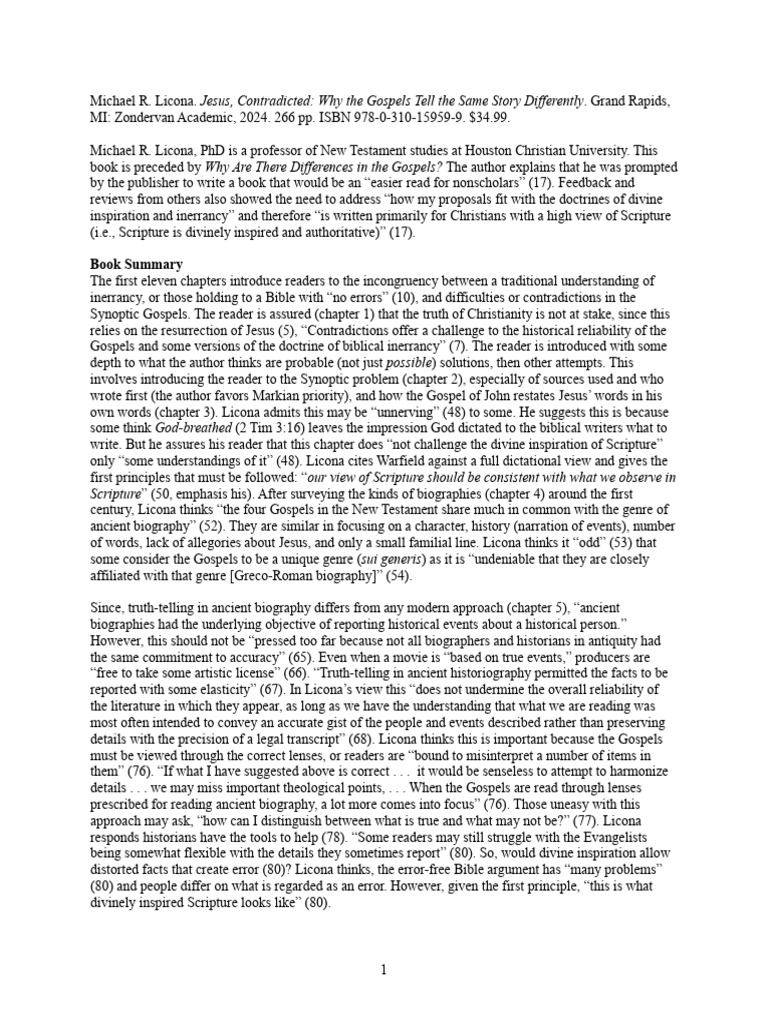 Review - Jesus Contradicted - Doug Potter | PDF | Biblical Inerrancy ...