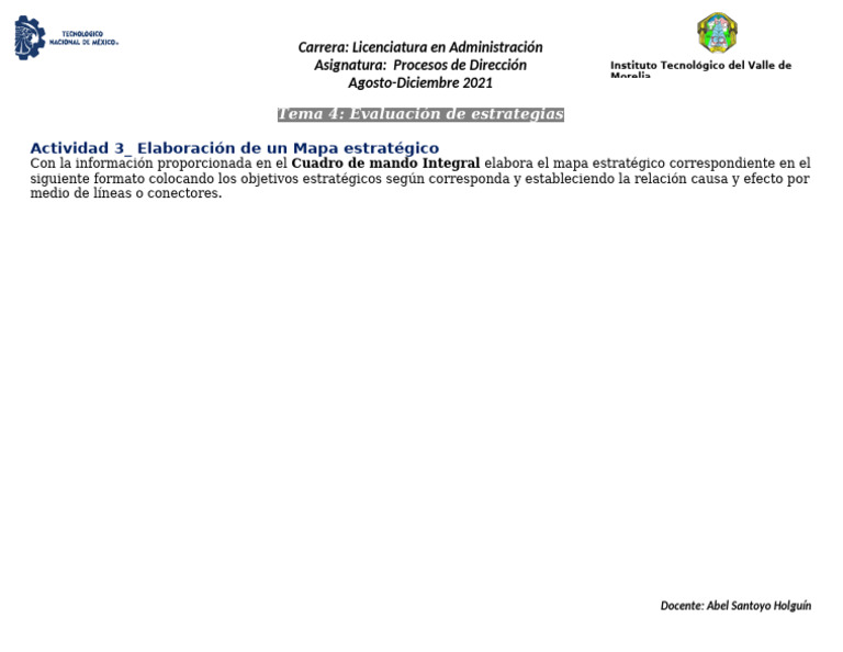 formato mapa estratégico | PDF