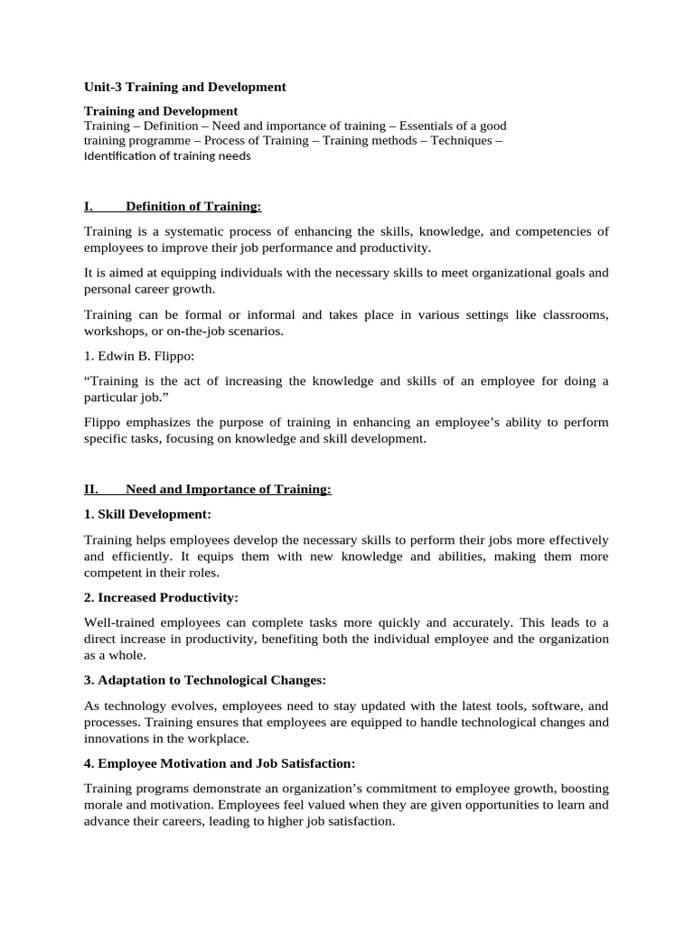 UNIT - 3- HRM | PDF | Educational Technology | Mentorship