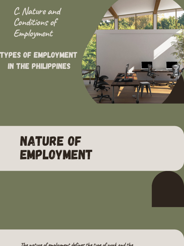 Types and Nature of Employment in the Philippines | PDF | Employment ...
