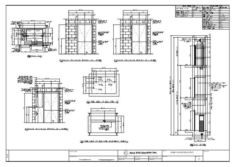 Home Elevator Layout - Info From Supplier | PDF