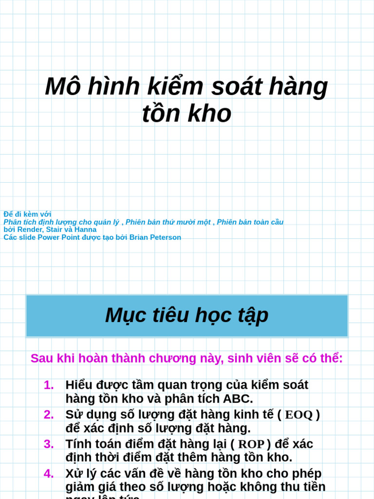 ch5 - Inventory Control Models | PDF