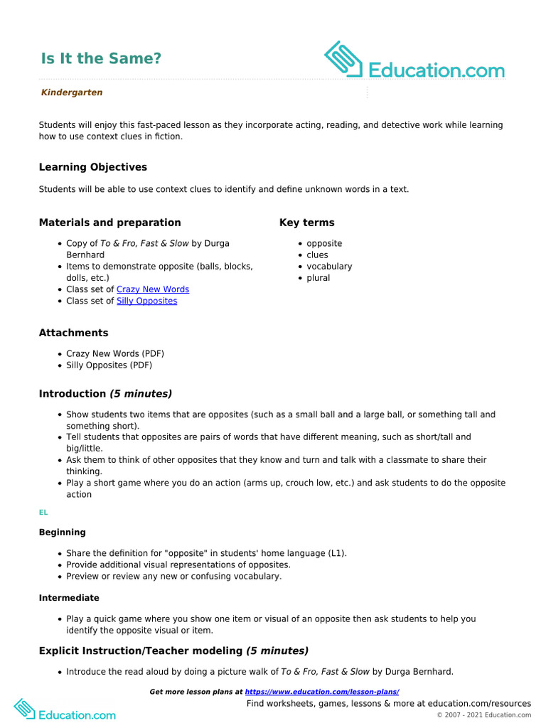 Usr Local SRC Education - Com Files Static Lesson-Plans Is-It-The-Same Is-It-The-Same | PDF ...