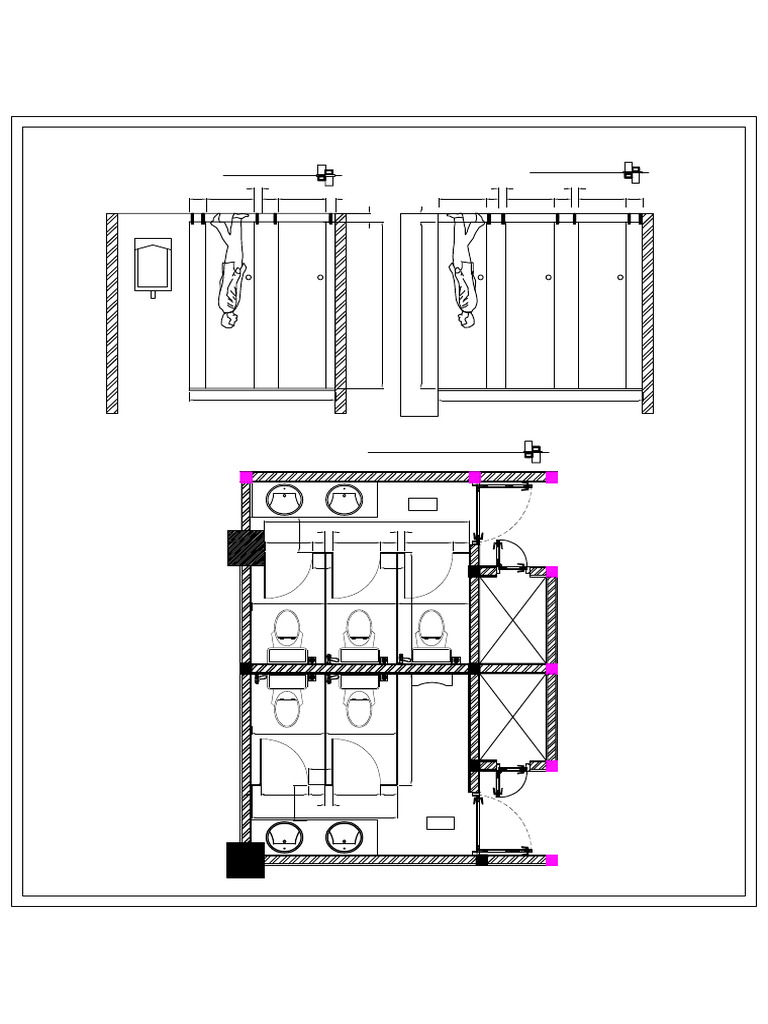 Desain Toilet Cowok dan Cewek Skala 1:100 | PDF