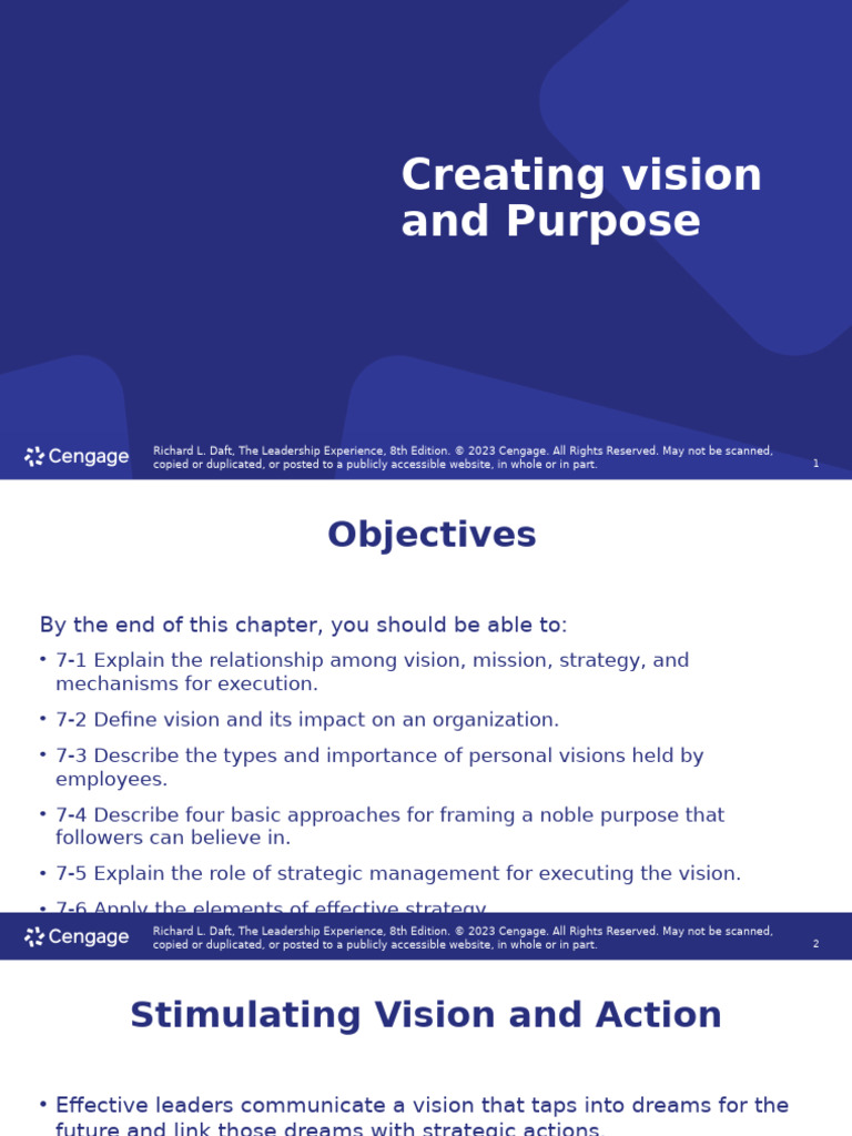 Vision, Mission and Motivation | PDF | Motivational | Motivation