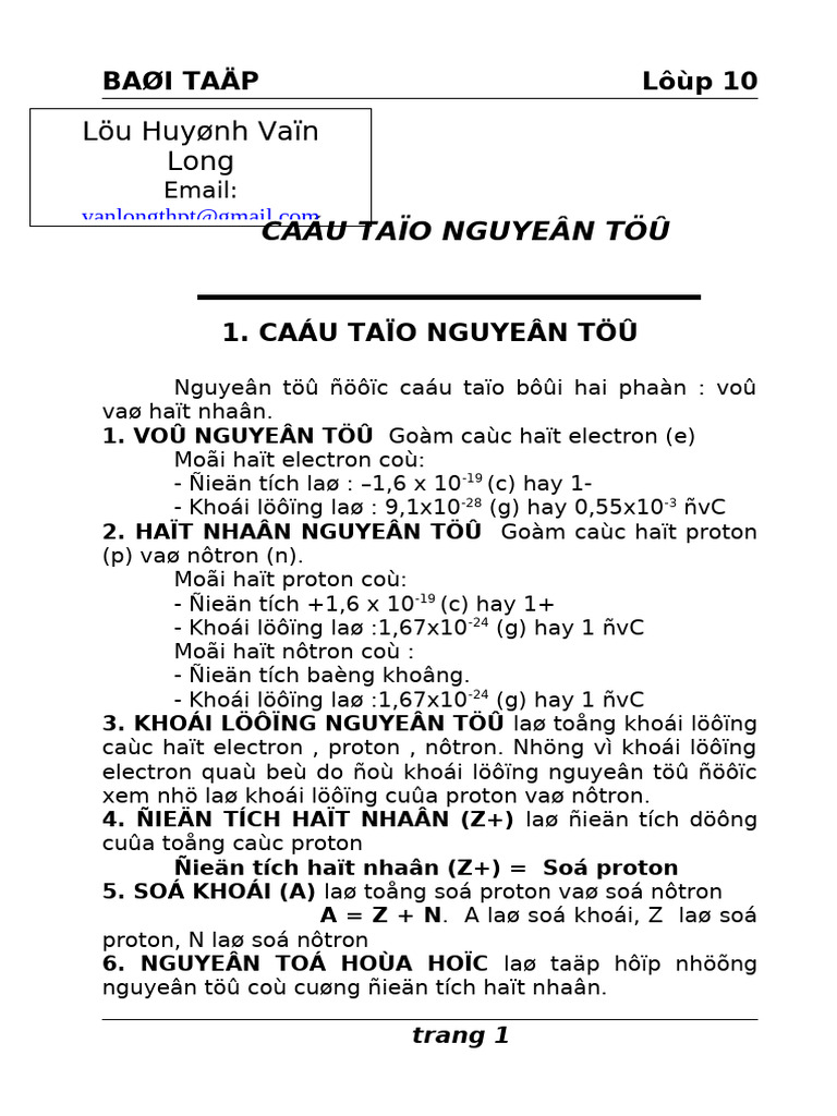 Ly Thuyet Va Bai Tap Hoa Hoc 10 Hay Lam | PDF