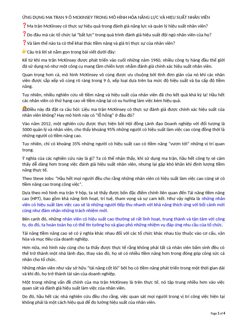 9boxes-Mckinsey-9 Box | PDF