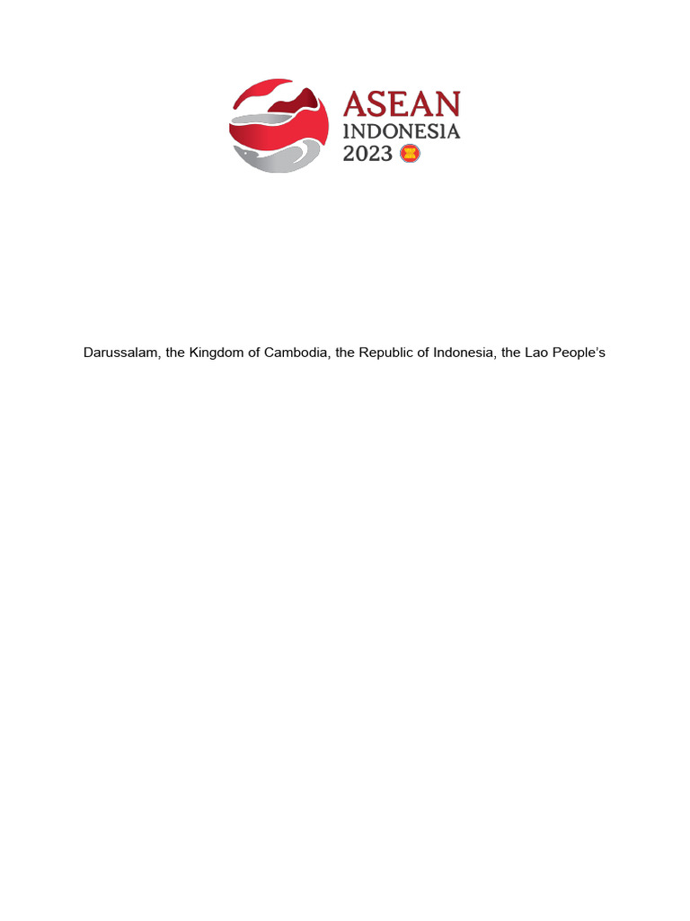 Declaration of Asean Concord Iv | PDF | Sustainability | Sustainable ...