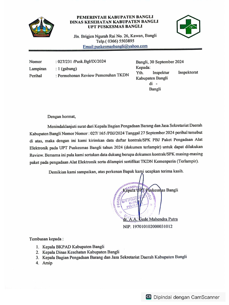 Surat Review TKDN | PDF