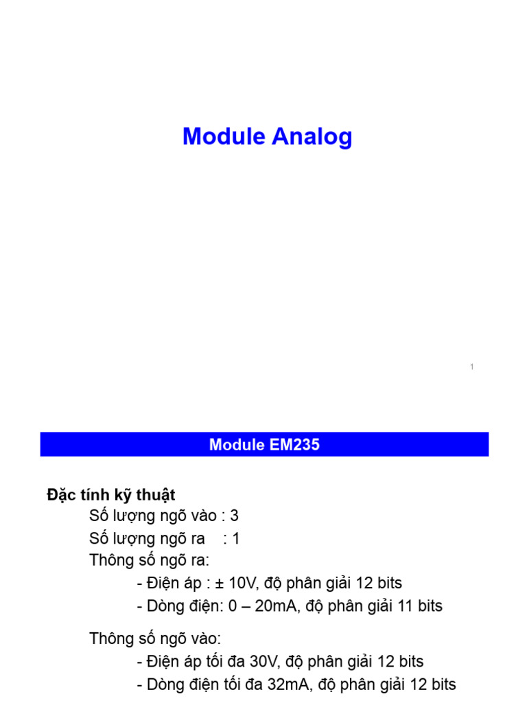 123doc VN Module Analog Module EM235 PD | PDF