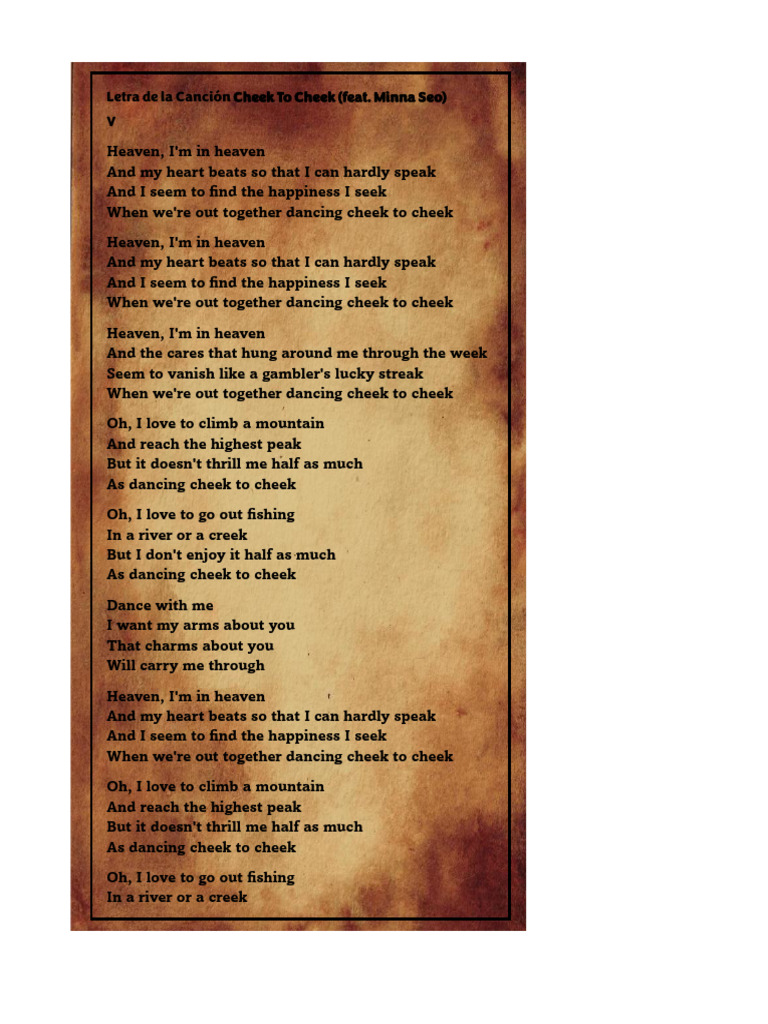 Letra de Cancion V | PDF