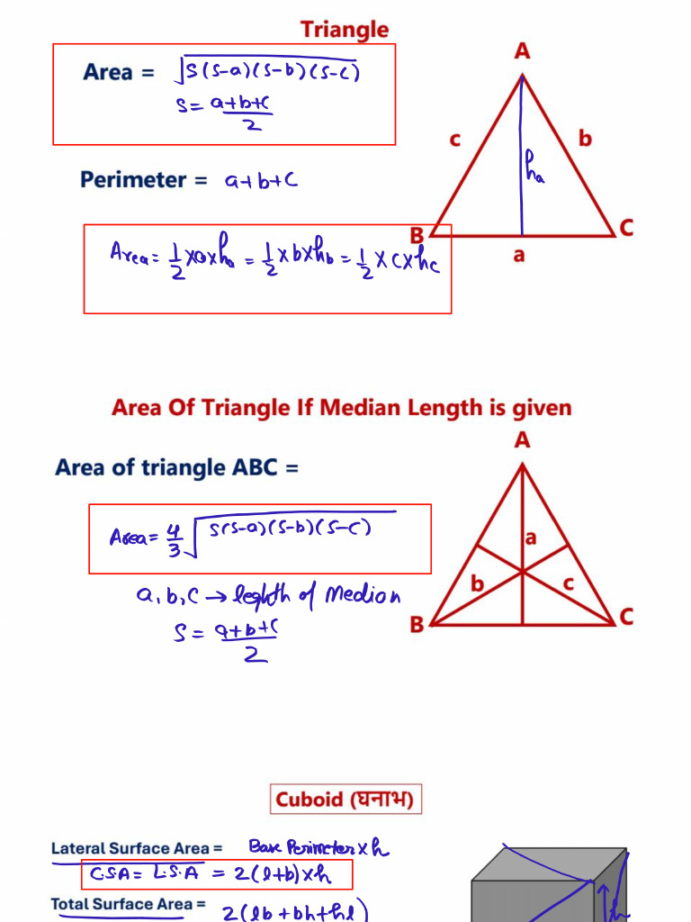 Formula Revision Notes Part 2 | PDF
