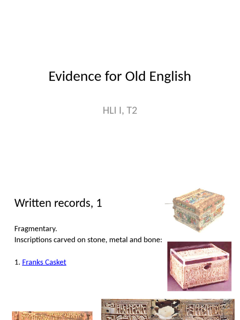 Evidence For Old English | PDF | Linguistics | Languages