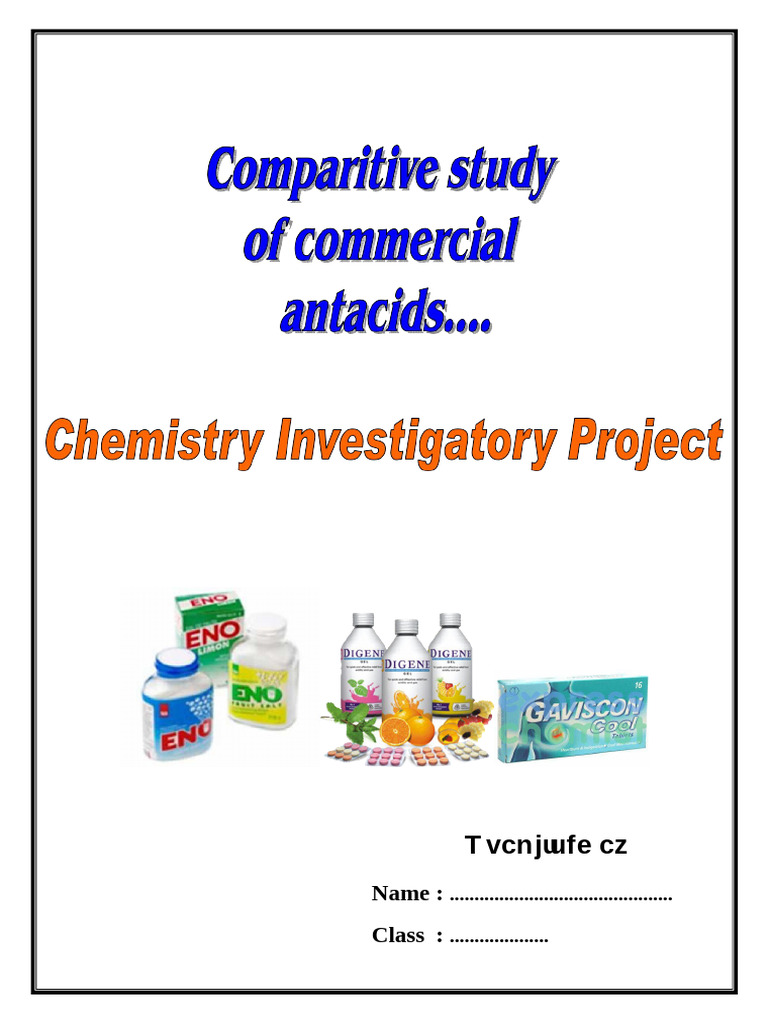 Comparitive Study of Commercial Antacids 1 | PDF | Acid | Chemical ...
