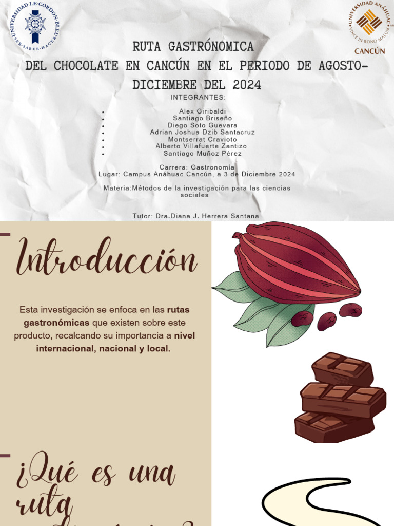 Presentación Ruta Chocolate | PDF | Enfermedades transmitidas por ...