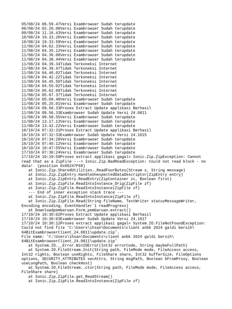 Updatelog | PDF | Zip (File Format) | Filename