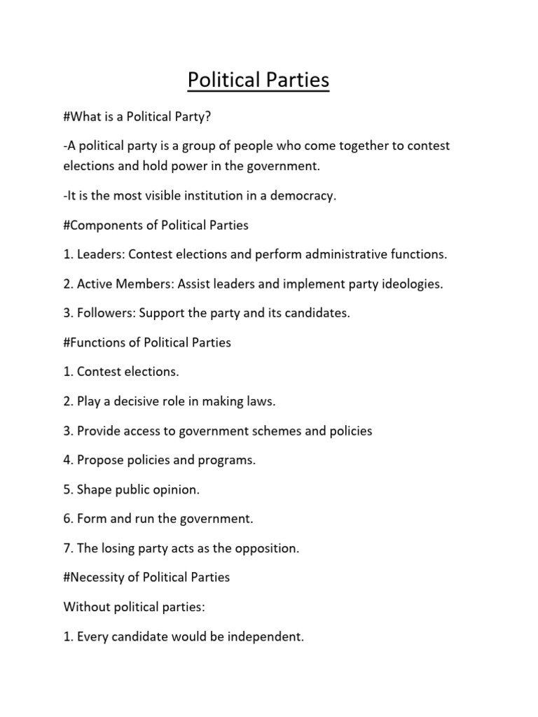 Political Parti-WPS Office | PDF | Political Parties | Elections