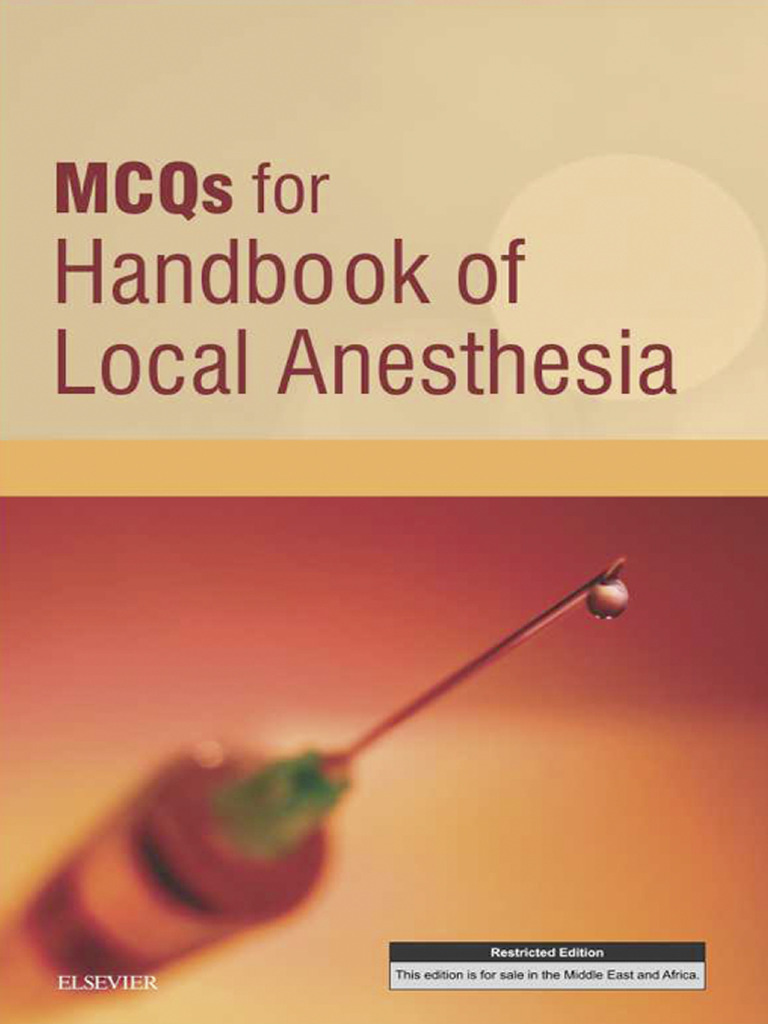 MCQs for Handbook of Local Anesthesia-محمد علي | PDF | Action Potential ...