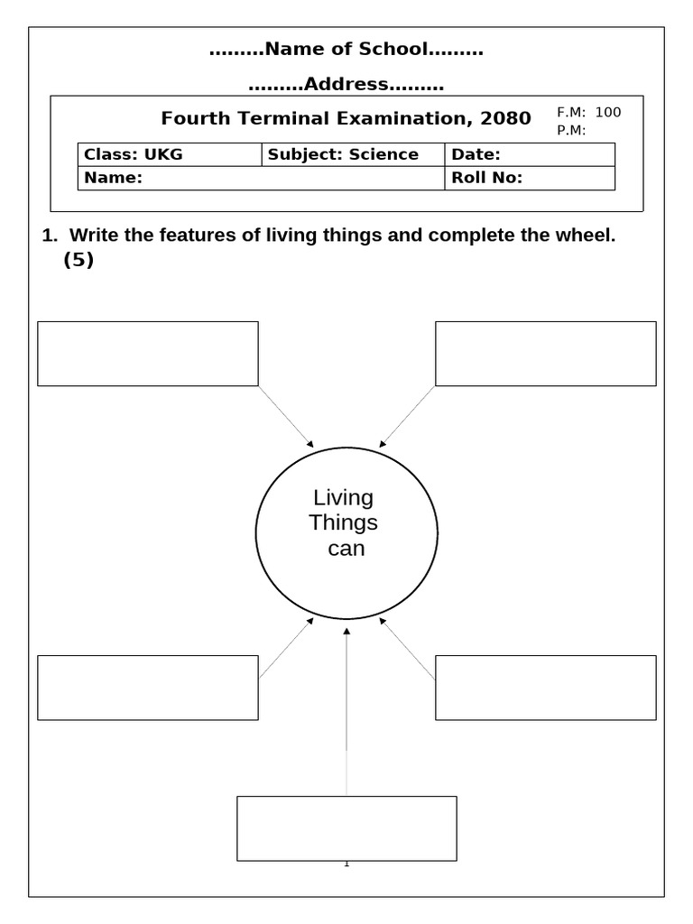 UKG Science 4th Term 2080 | PDF