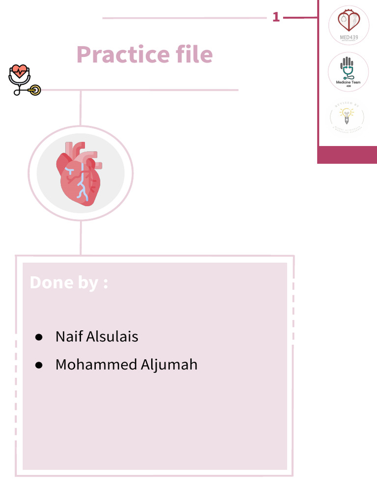 1- Cardiology | PDF | Myocardial Infarction | Heart