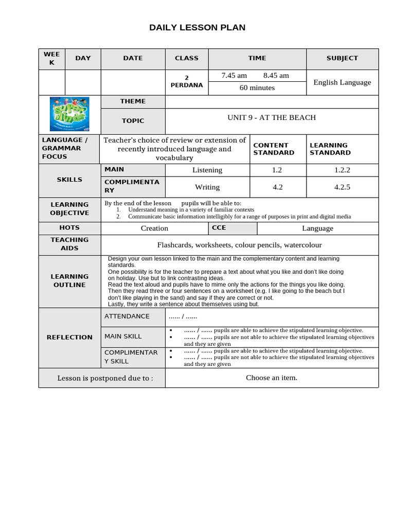 Lesson Plan Yr 2 Week 29 | PDF | Lesson Plan | Learning