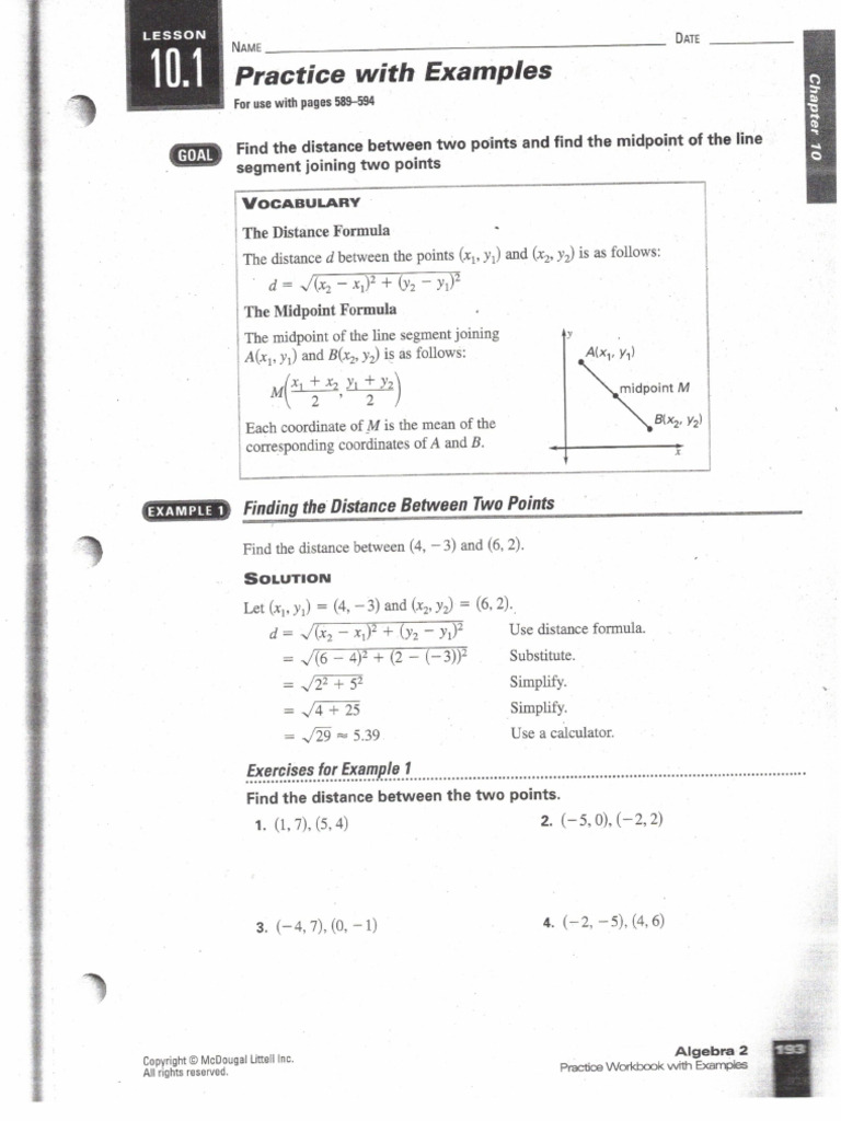 Algebra Chapter 10 Worksheet | PDF
