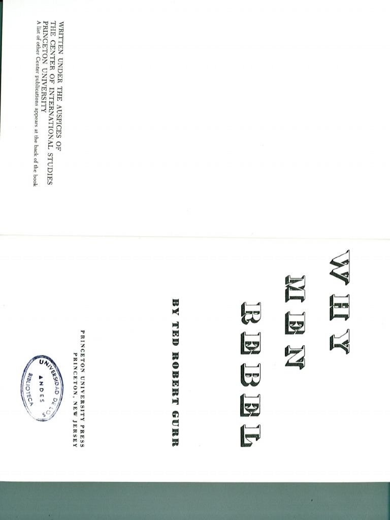 Robert Gurr - Why Men Rebel | PDF