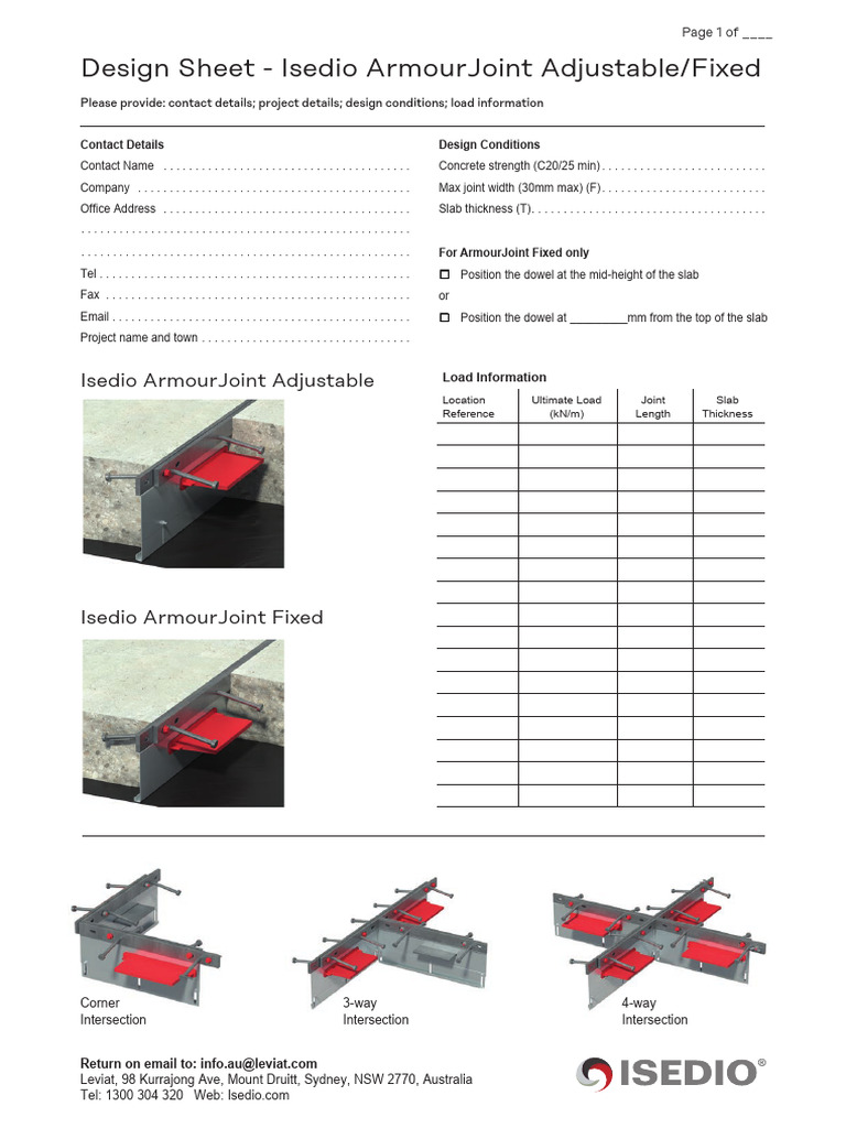 Australia Isedio ArmourJoint Design Sheet 07 12 | PDF | Structural Engineering | Civil Engineering