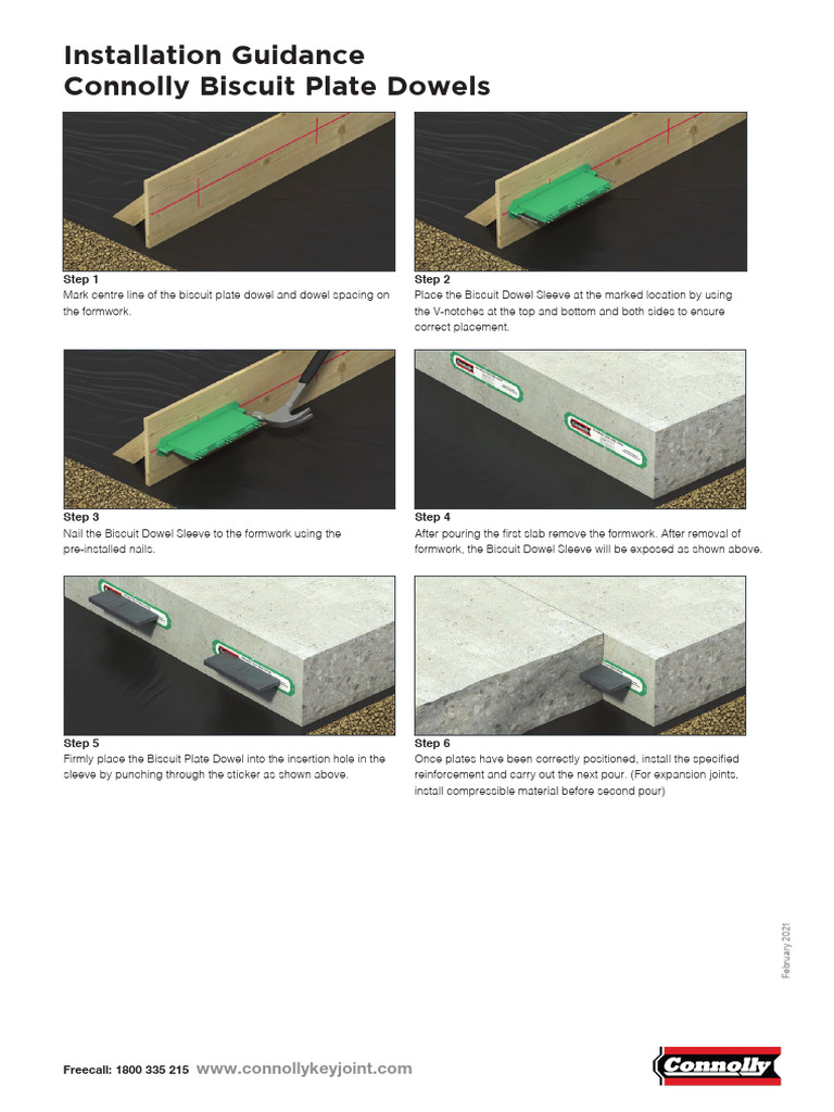 Connolly-Biscuit-Plate-Dowels-Installation-Guidance | PDF