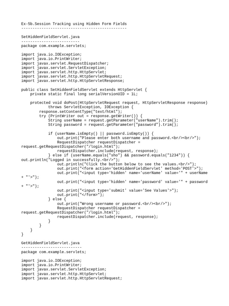 ex5b-sessiontrackinghidden | PDF | Computer Programming | Software Engineering