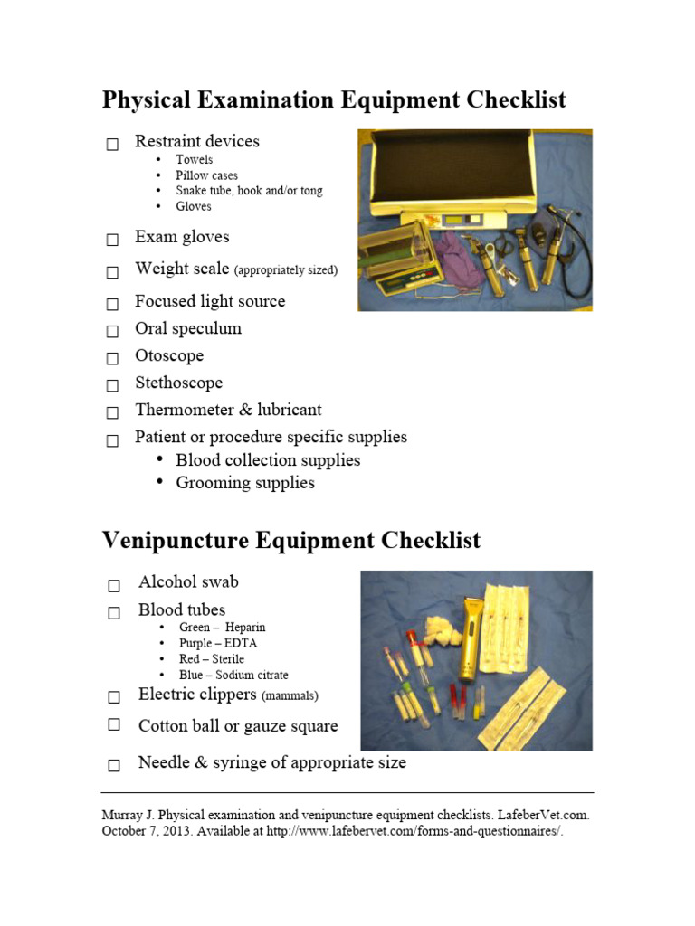 PE Venipuncture Checklist Reduced File Size | PDF