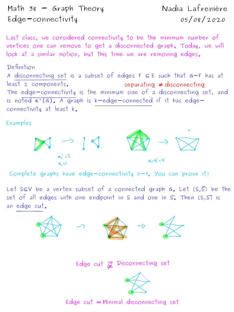 05_08_Edge-connectivity | PDF | Theoretical Computer Science | Combinatorics